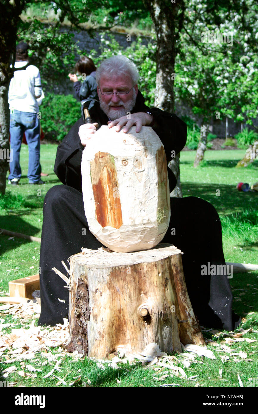 Woodworker, Medieval Fayre, Traquair House, Innerleithen, Scottish ...