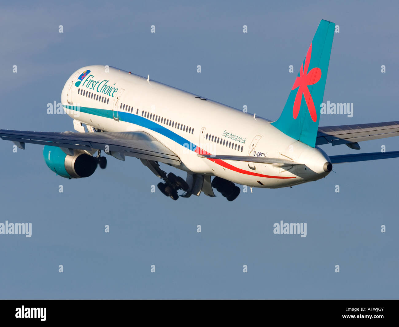 First Choice Boeing 767 departing in blue sky Stock Photo - Alamy