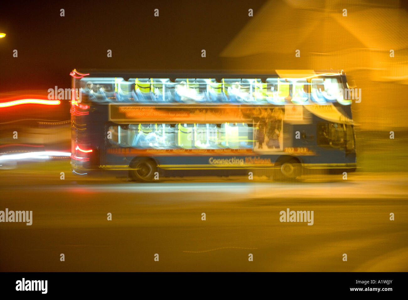Blurry bus speeding night hi-res stock photography and images - Alamy