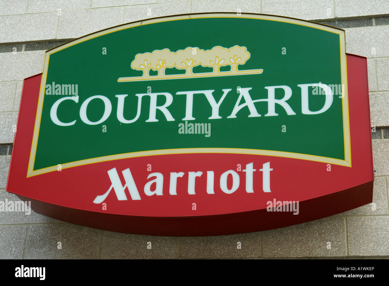 AJD54118, Chattanooga, TN, Tennessee, Courtyard Marriott Hotel, sign ...