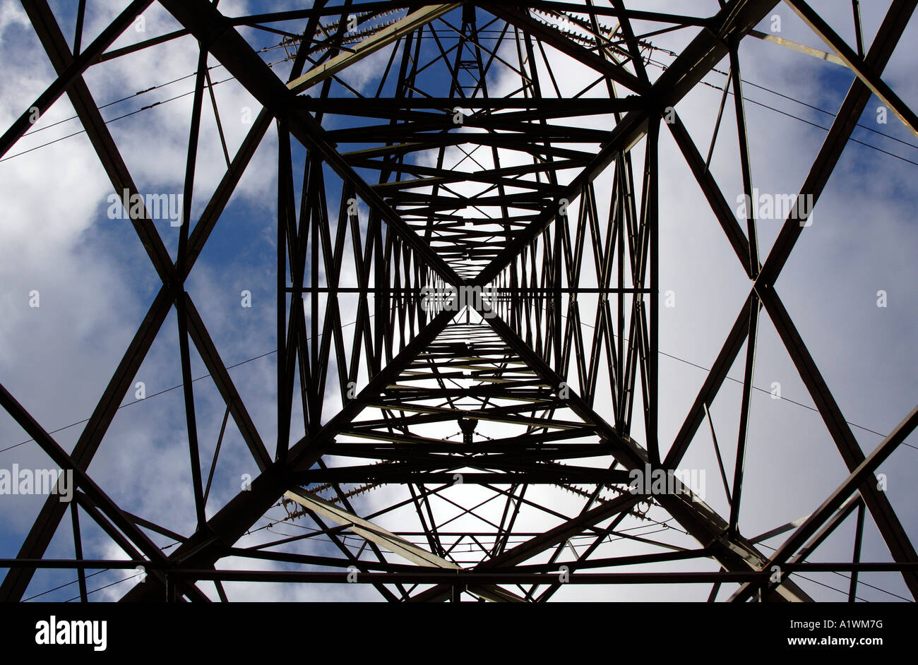 View up Telegraph pylon from base Stock Photo - Alamy