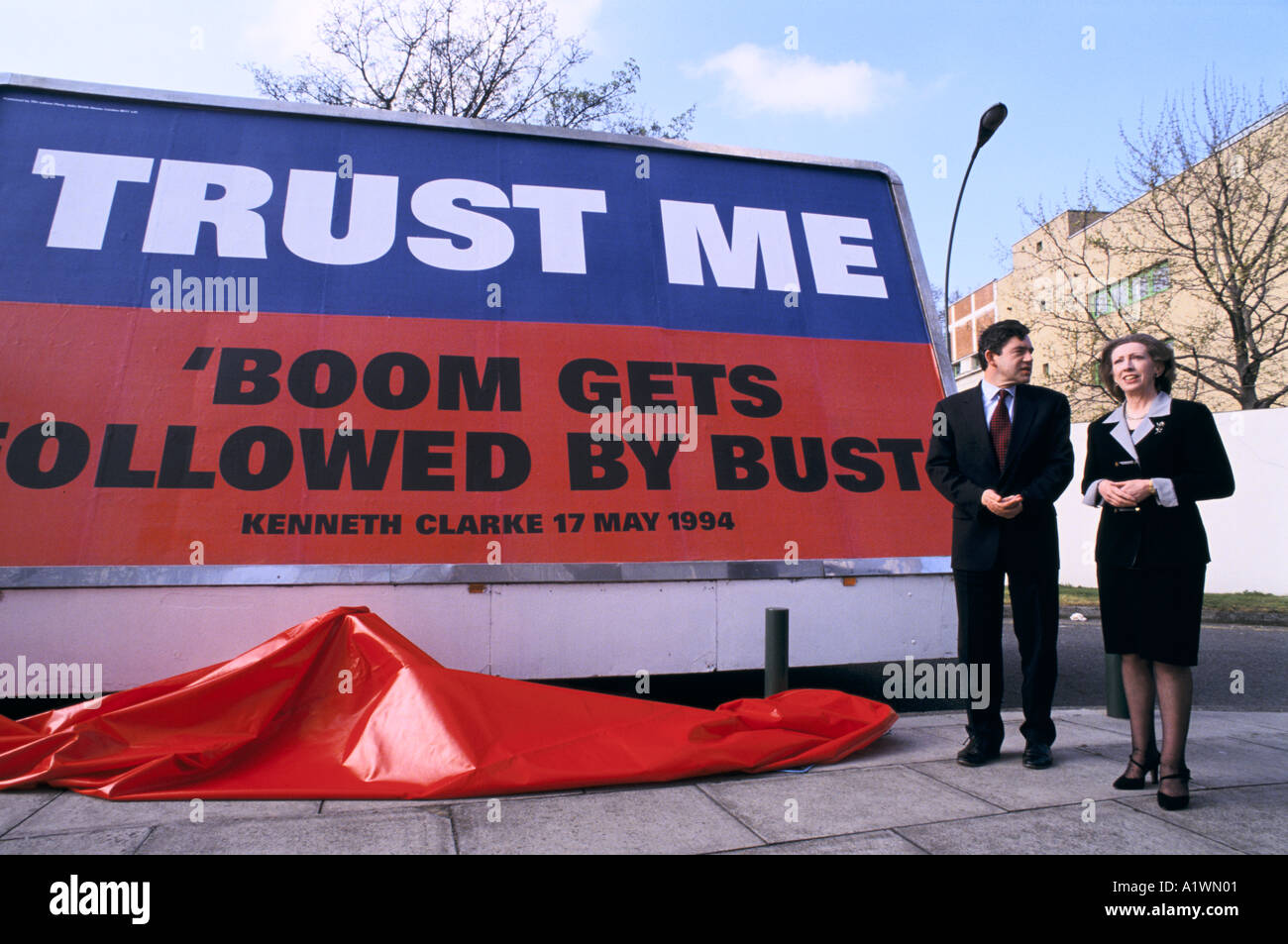 1997 GENERAL ELECTION POSTER saying 'TRUST ME' unveiled by GORDON BROWN ...