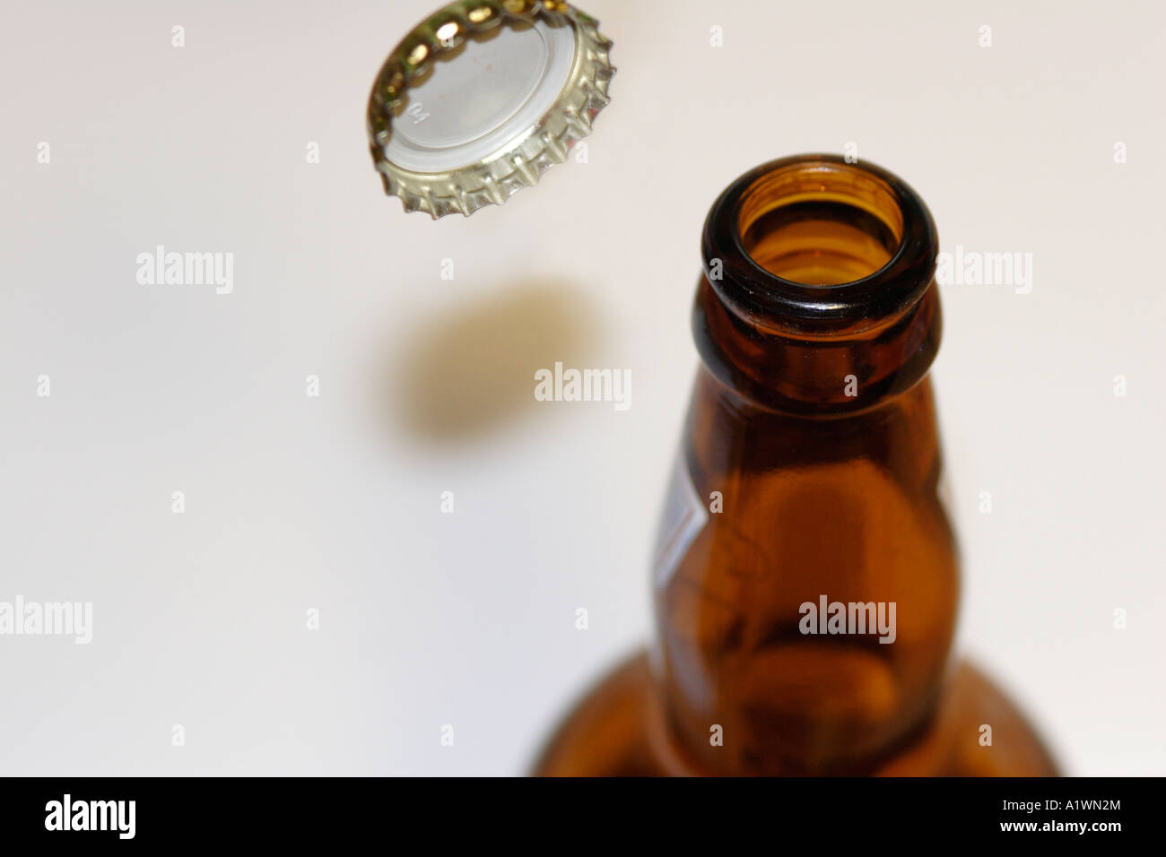 Beer bottle neck open cap drink hi-res stock photography and images - Alamy