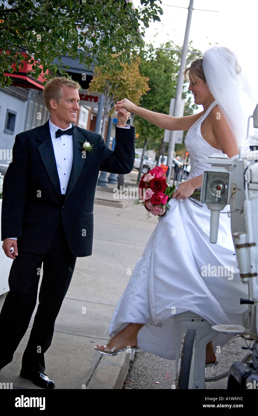 Getting out of carriage hi-res stock photography and images - Alamy