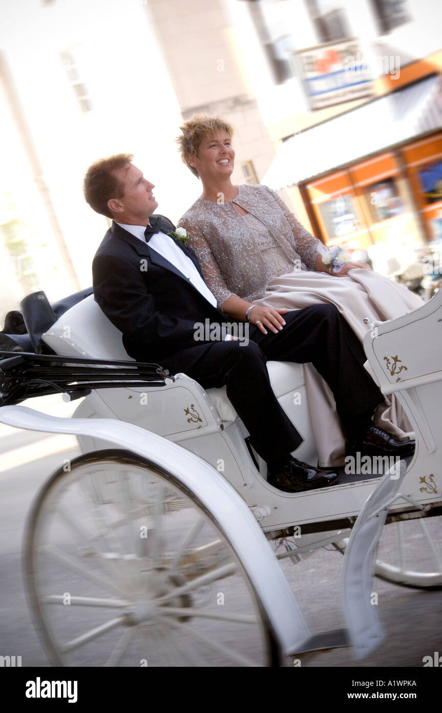 Old fashioned horse drawn carriage female hi-res stock photography and ...