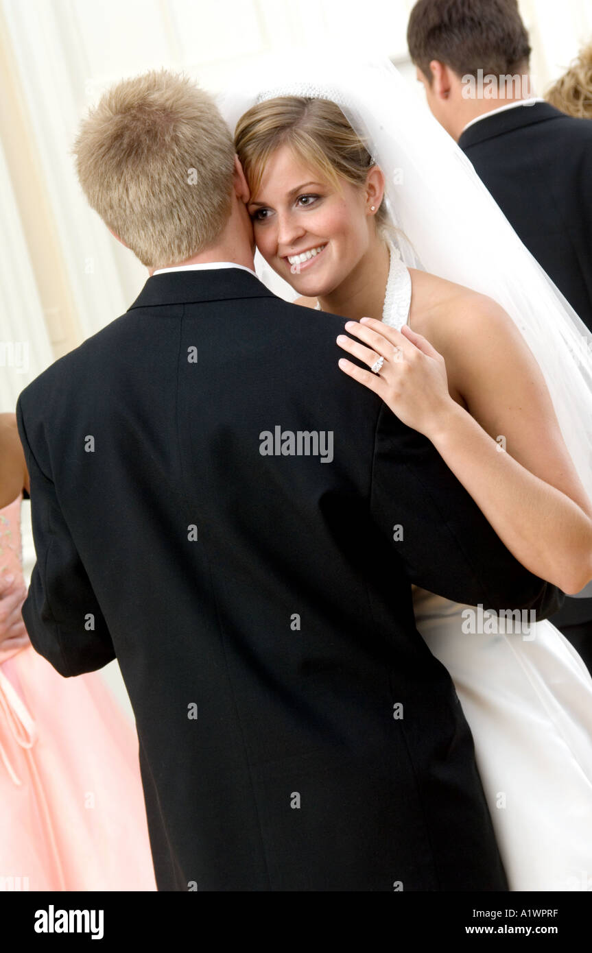 Bride and groom dancing Stock Photo - Alamy