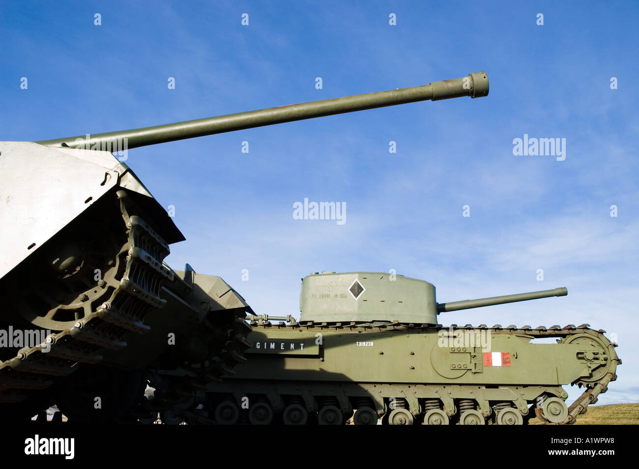 Military tanks at the Museum of the Regiments in Calgary Alberta Canada ...
