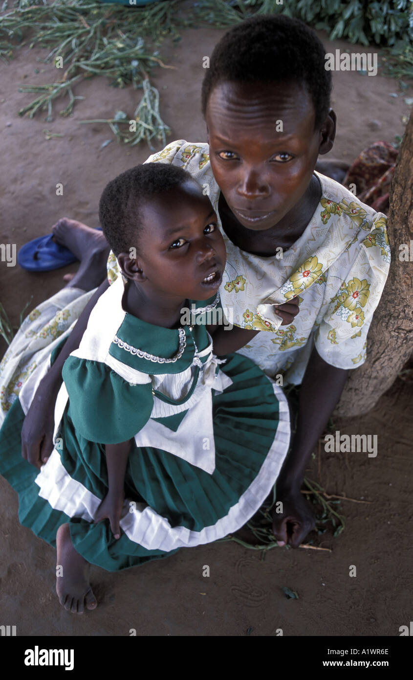 Katakwi Uganda HIV positive mother Margaret Akello with her daughter ...