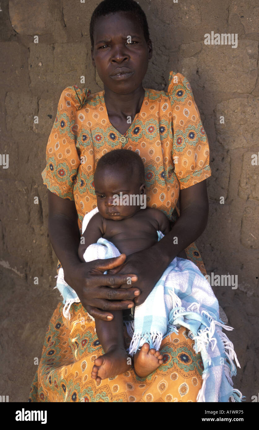Katakwi Uganda HIV positive mother Jane Francis Akarat with her baby ...