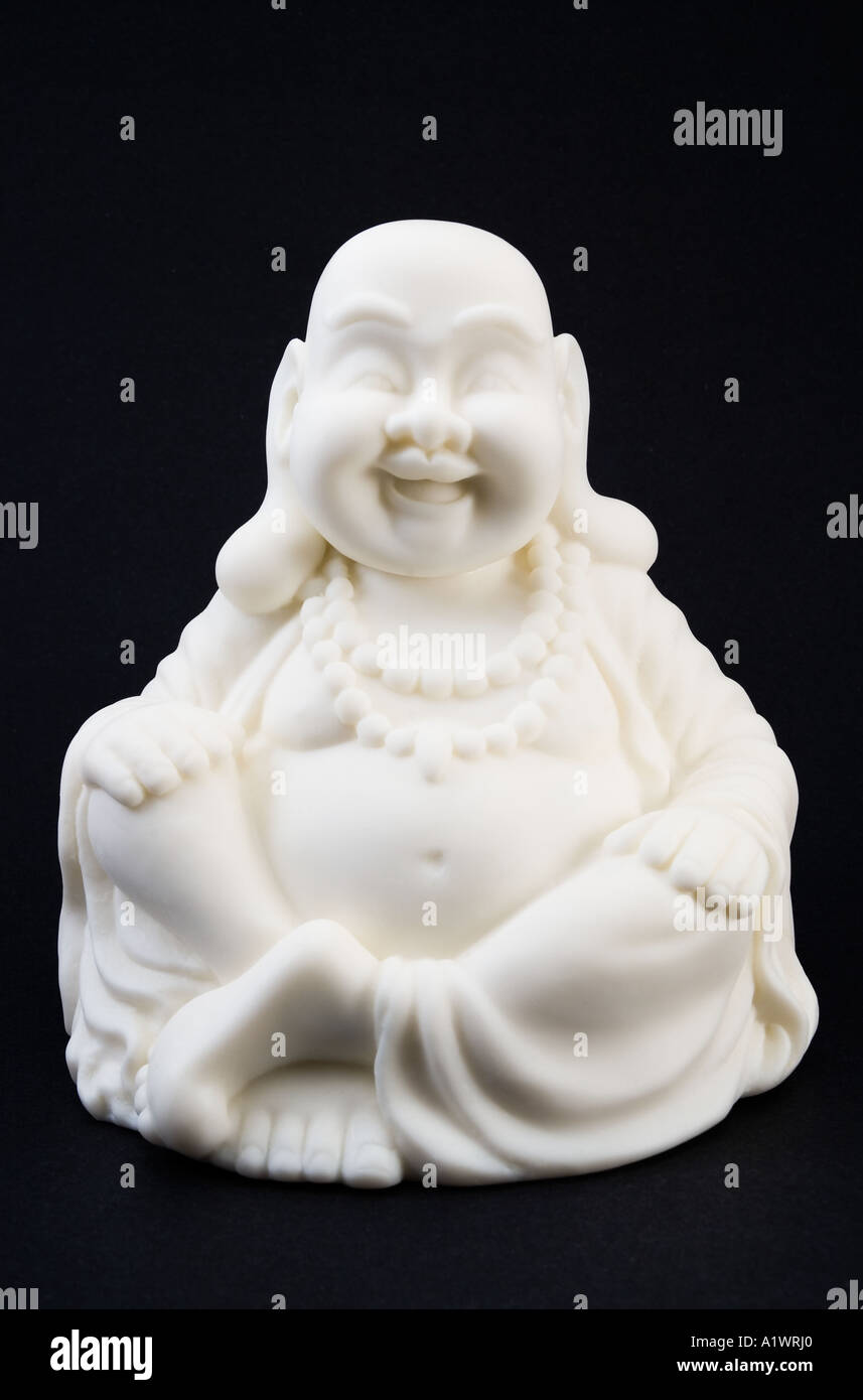 A white Buddha statue Stock Photo - Alamy