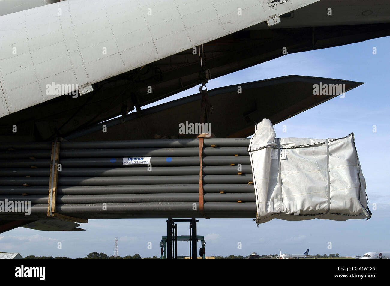 Oxfam aid flight for Sudanese displaced Manston airport Stock Photo - Alamy