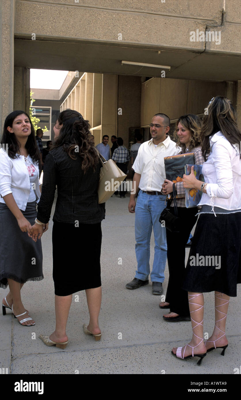 University students, men and women, chat before classes Stock Photo - Alamy