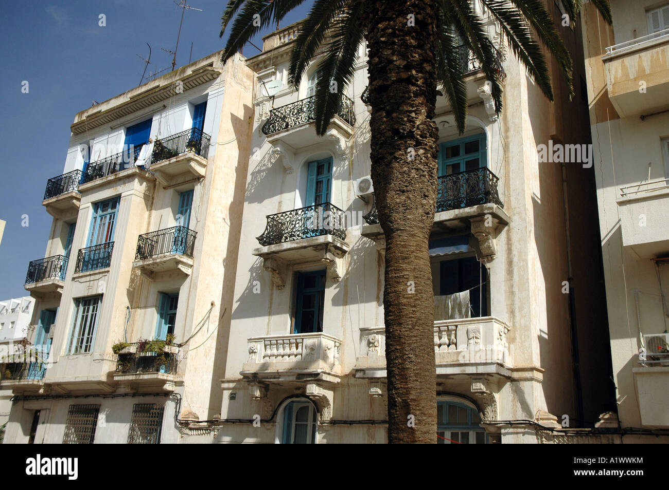 House of flat in Tunis, capital of Tunisia Stock Photo - Alamy