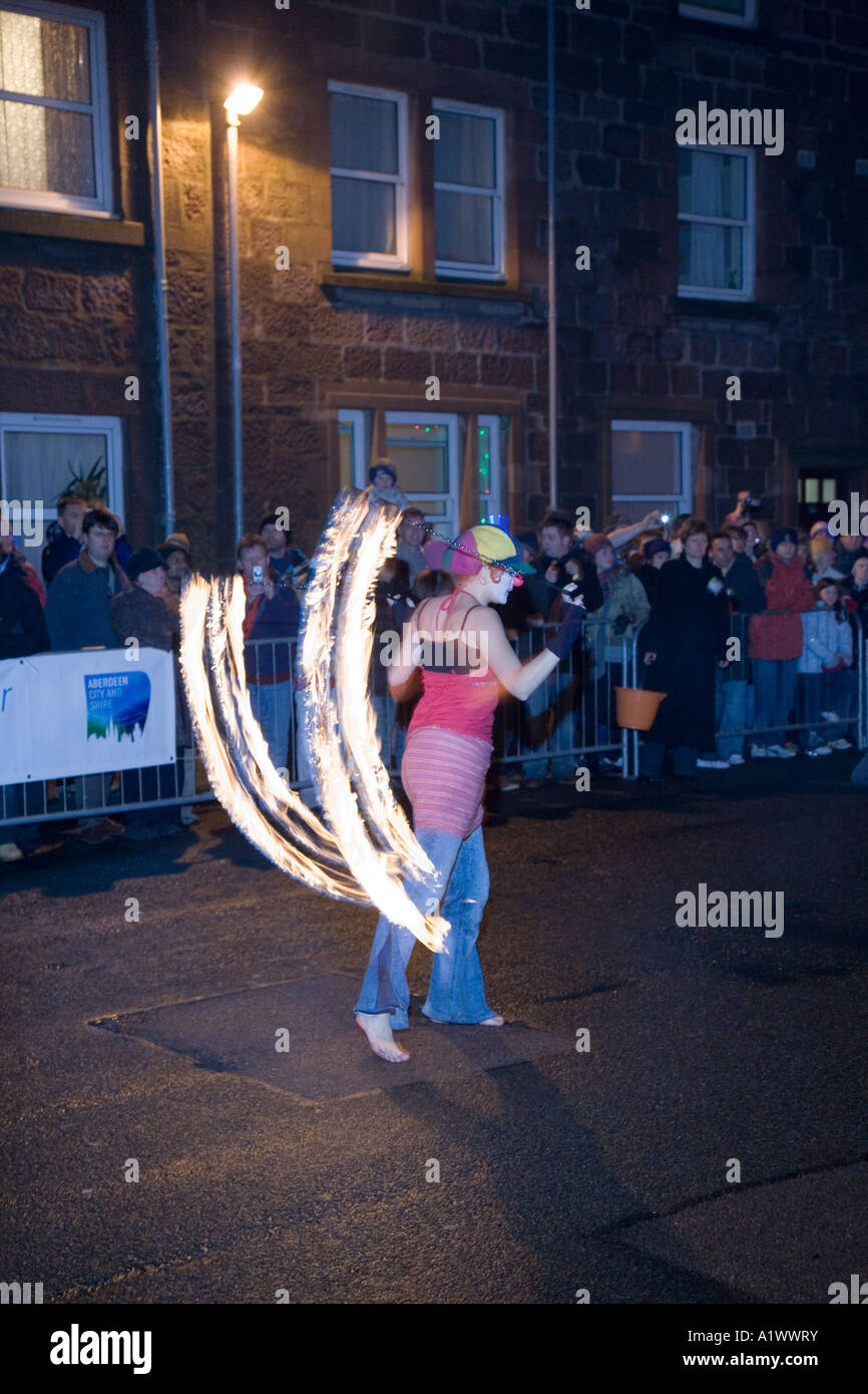 Stonehaven Fireball fire Ceremony, Stonehaven High Street. Hogmanay ...