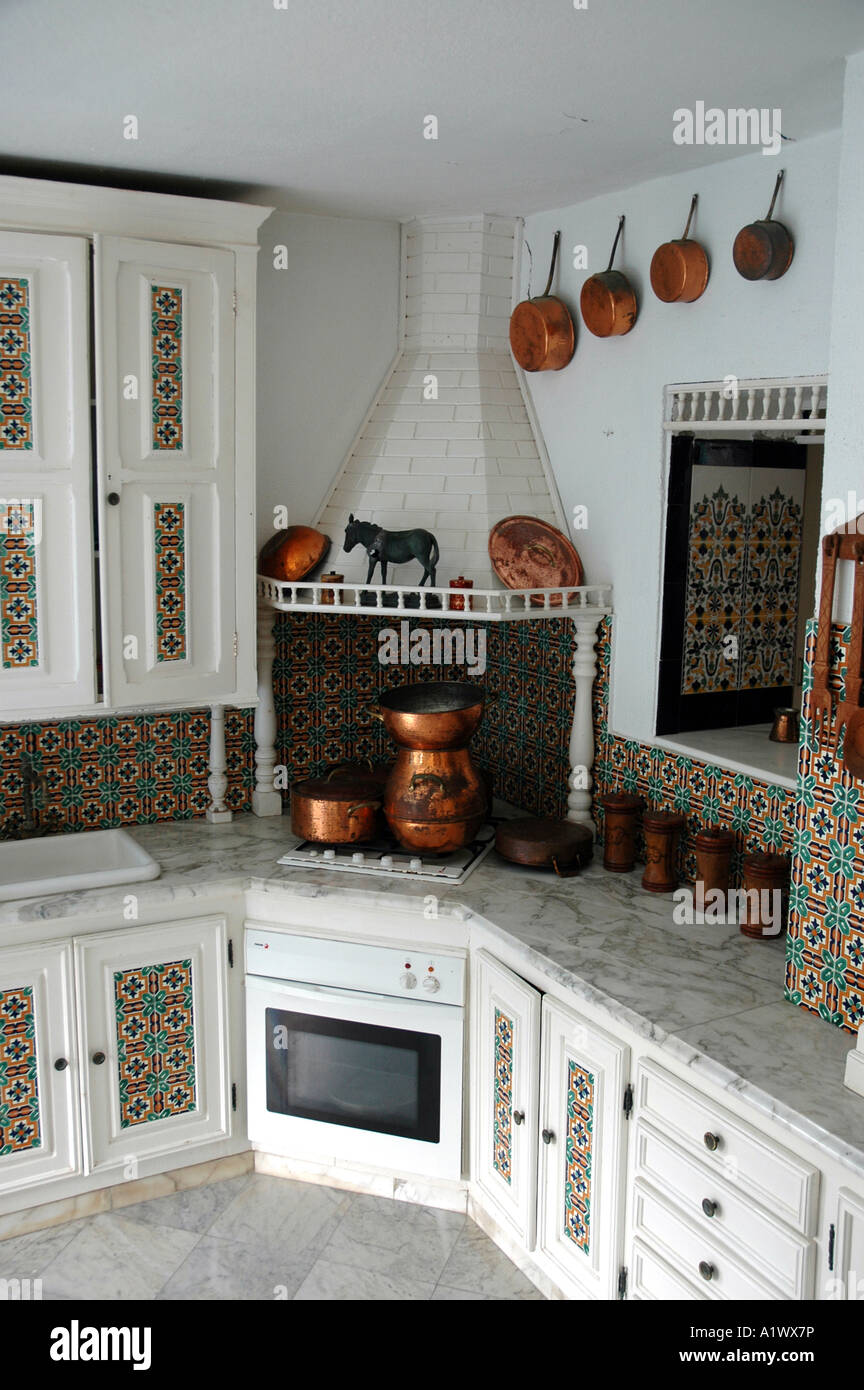Kitchen in Dar el Annabi traditional house in Sidi Bou Said city ...