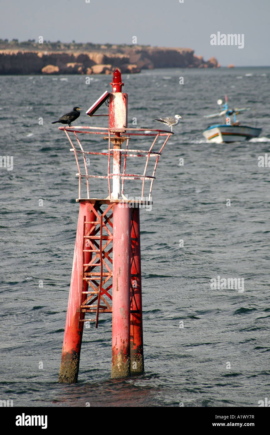 Ferry crossing from Ajim village on Djerba Island to Jorf ...
