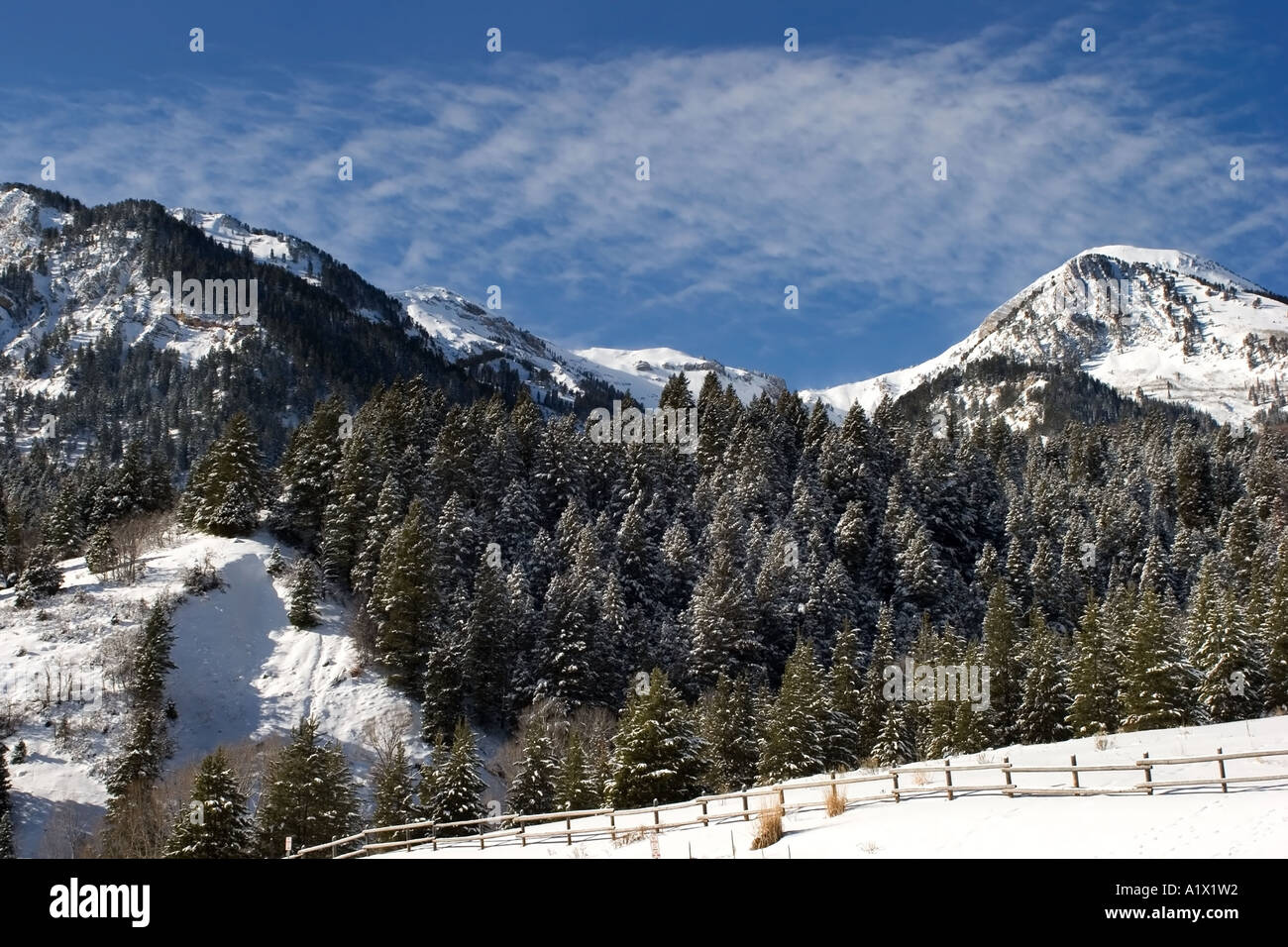 Alpine Loop Utah Snow ski area Stock Photo - Alamy