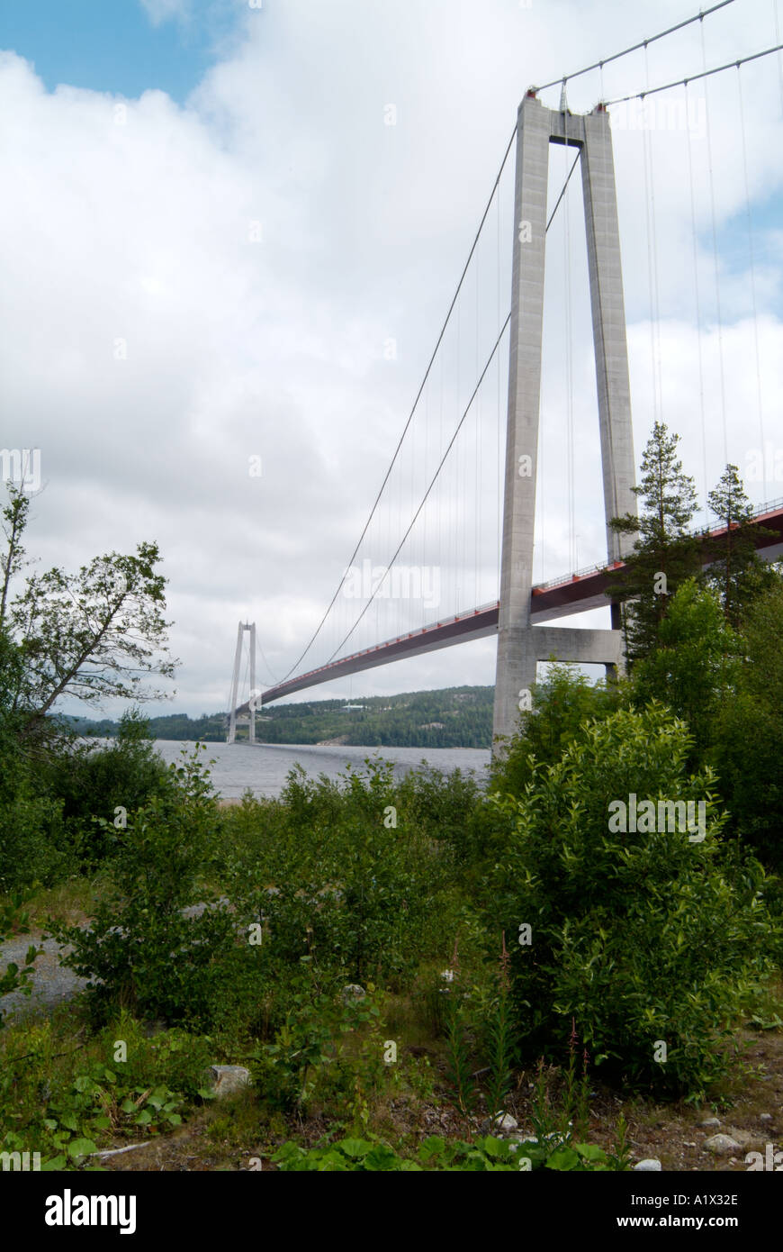 high coast bridge in northern sweden leading to world heritage site ...