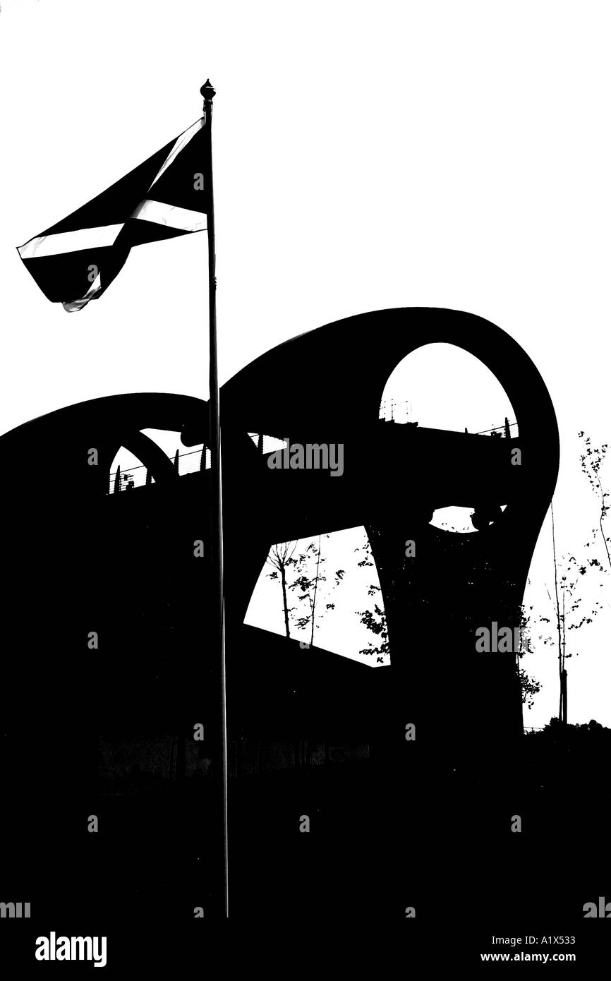 British scottish flag flying Black and White Stock Photos & Images - Alamy