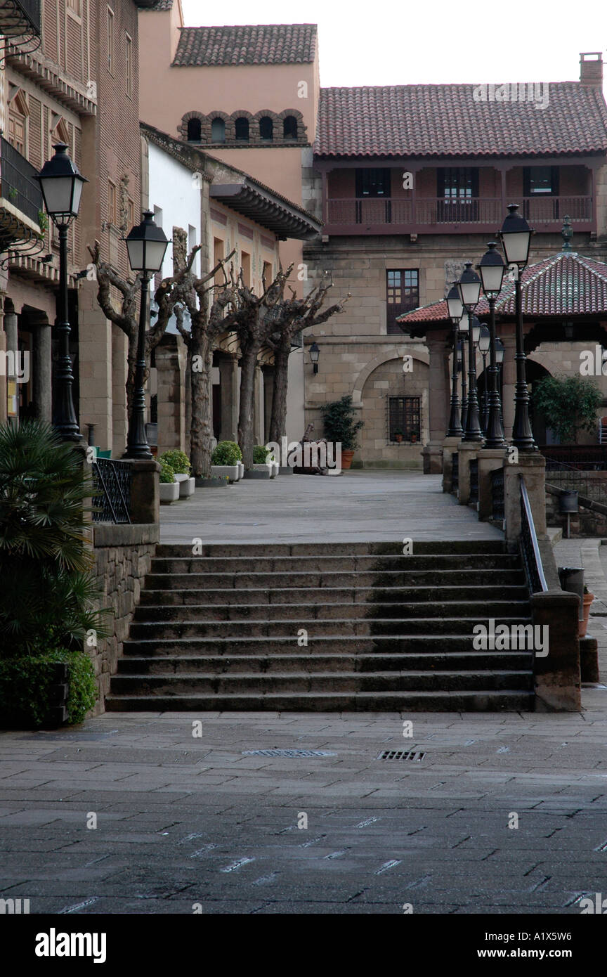 El Poble espagnol Stock Photo - Alamy