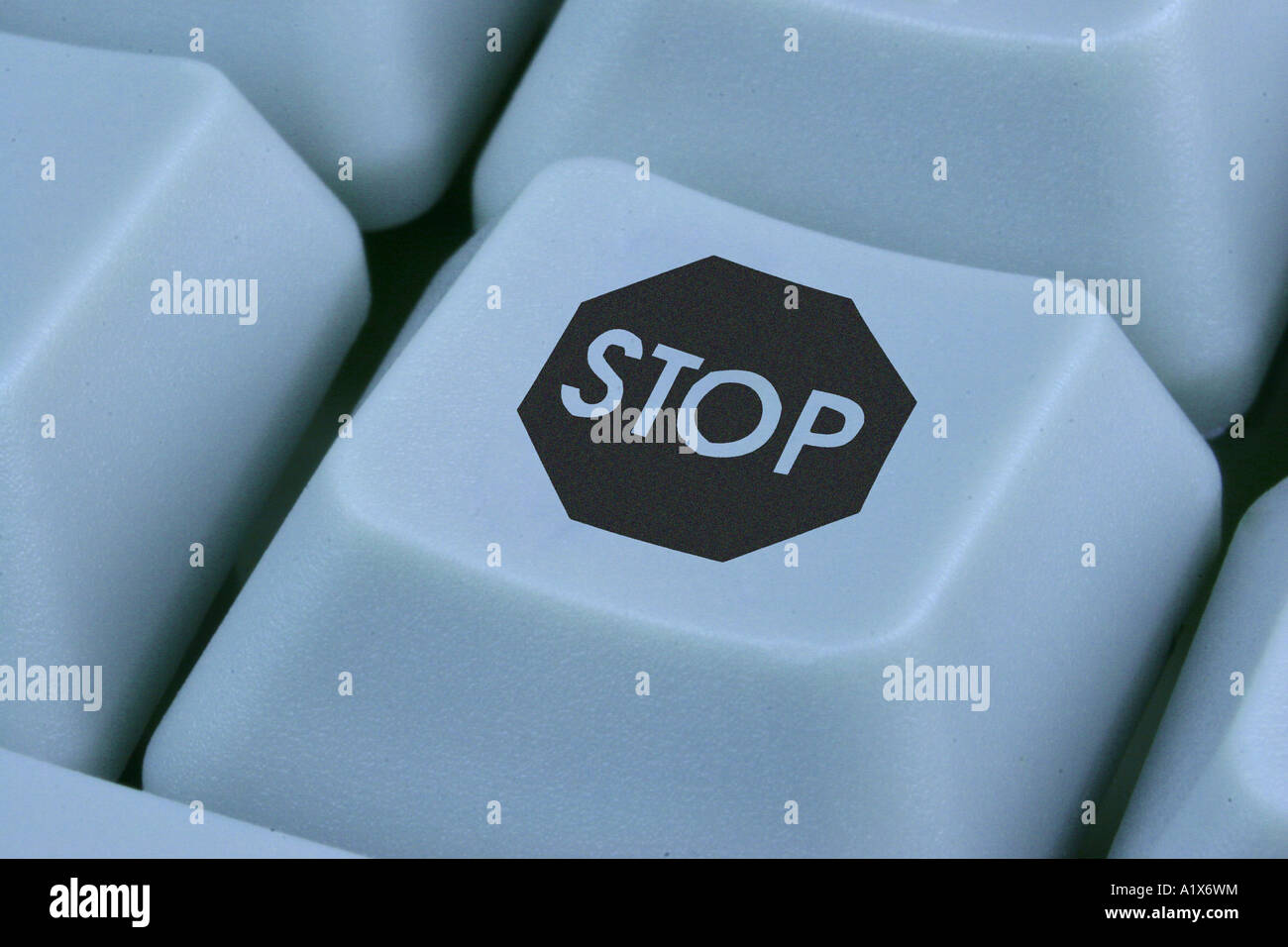 key with the stop sign Stock Photo - Alamy