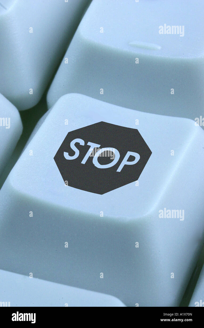 key with the stop sign Stock Photo - Alamy