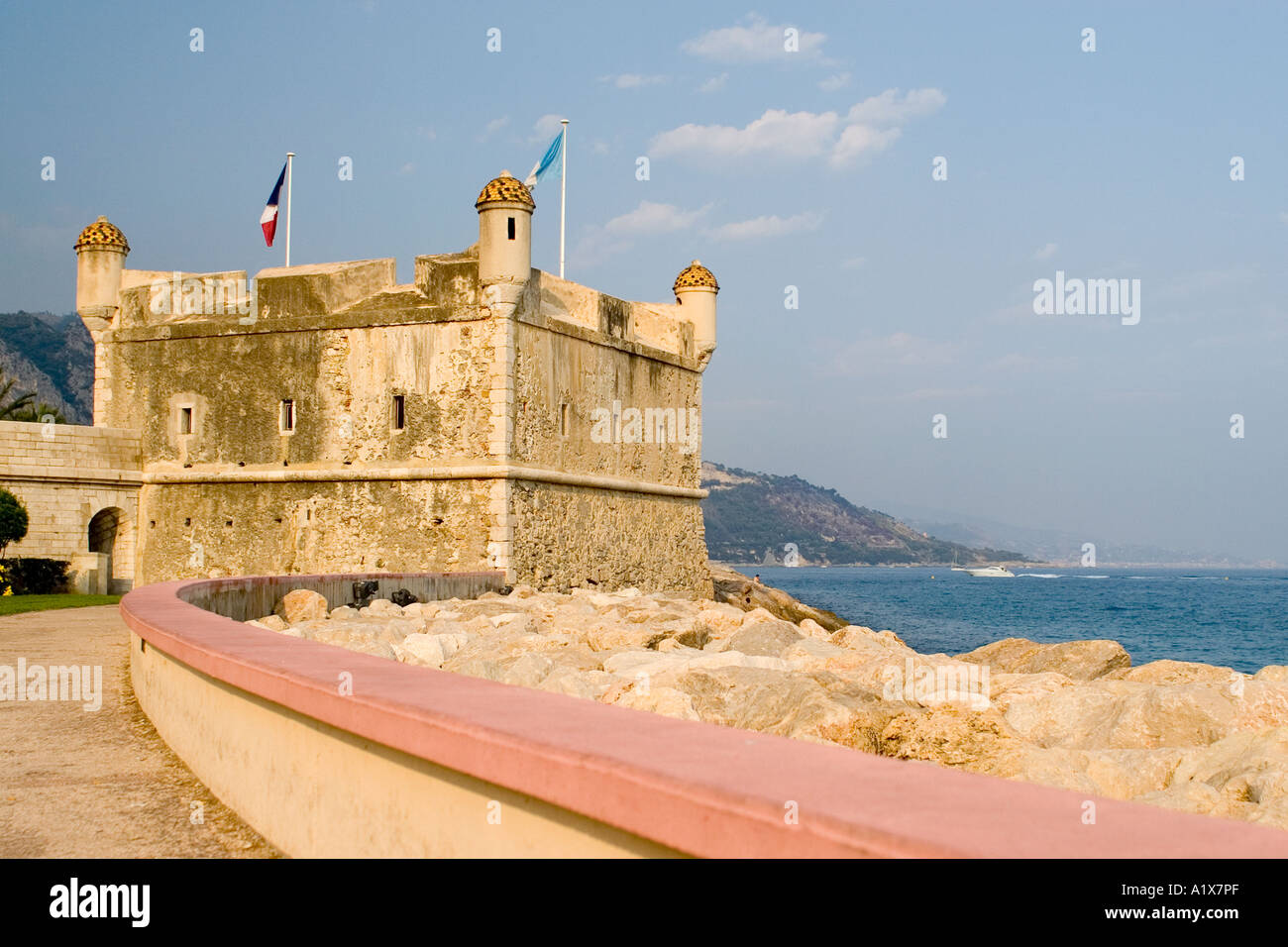 external view of the Jean Cocteau museum with the sea and Italian ...