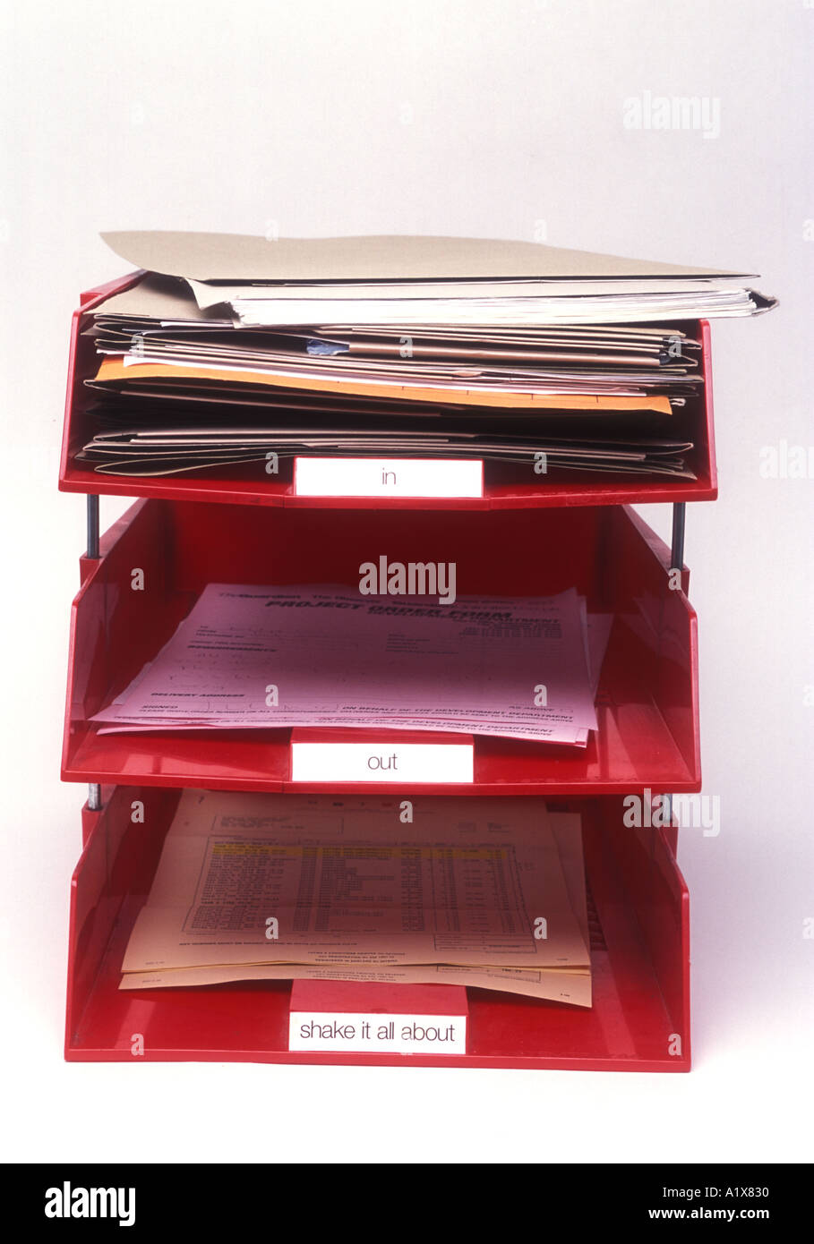 Stationary IN OUT Tray Stock Photo - Alamy