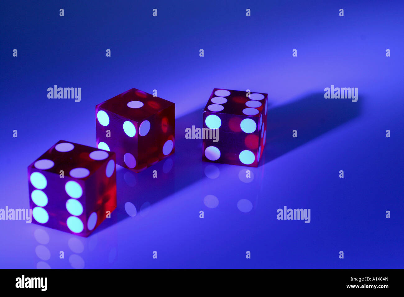 3 colored dice hi-res stock photography and images - Alamy