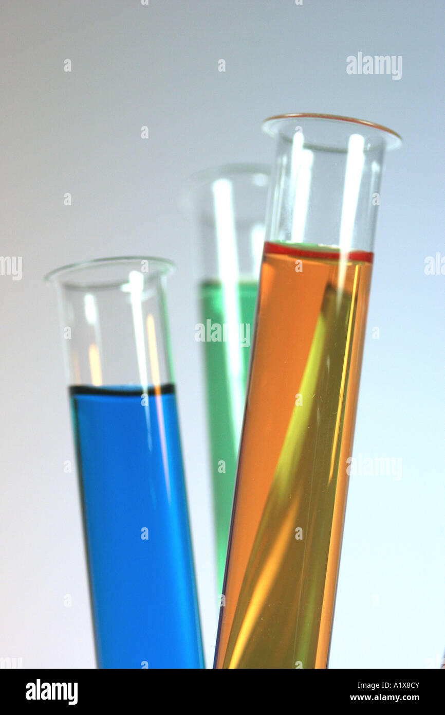 laboratory glass with coloured liquid Stock Photo - Alamy