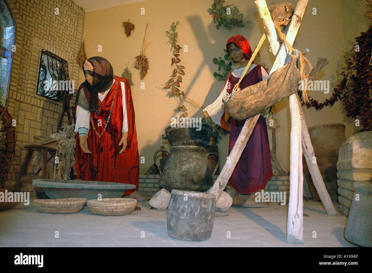 Traditional kitchen in tunisian village house, Dar Cherait Museum in ...