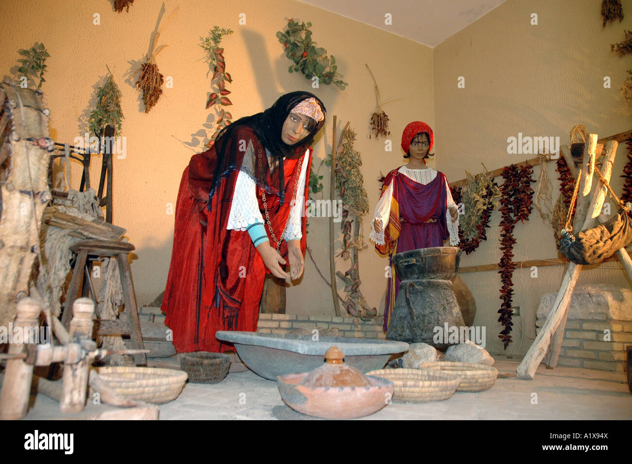 Traditional kitchen in tunisian village house, Dar Cherait Museum in ...