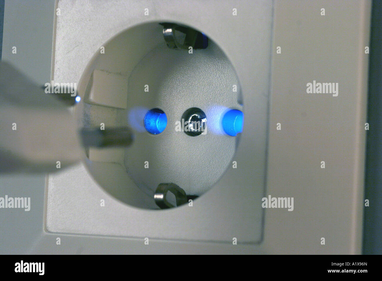 socket under current Stock Photo - Alamy