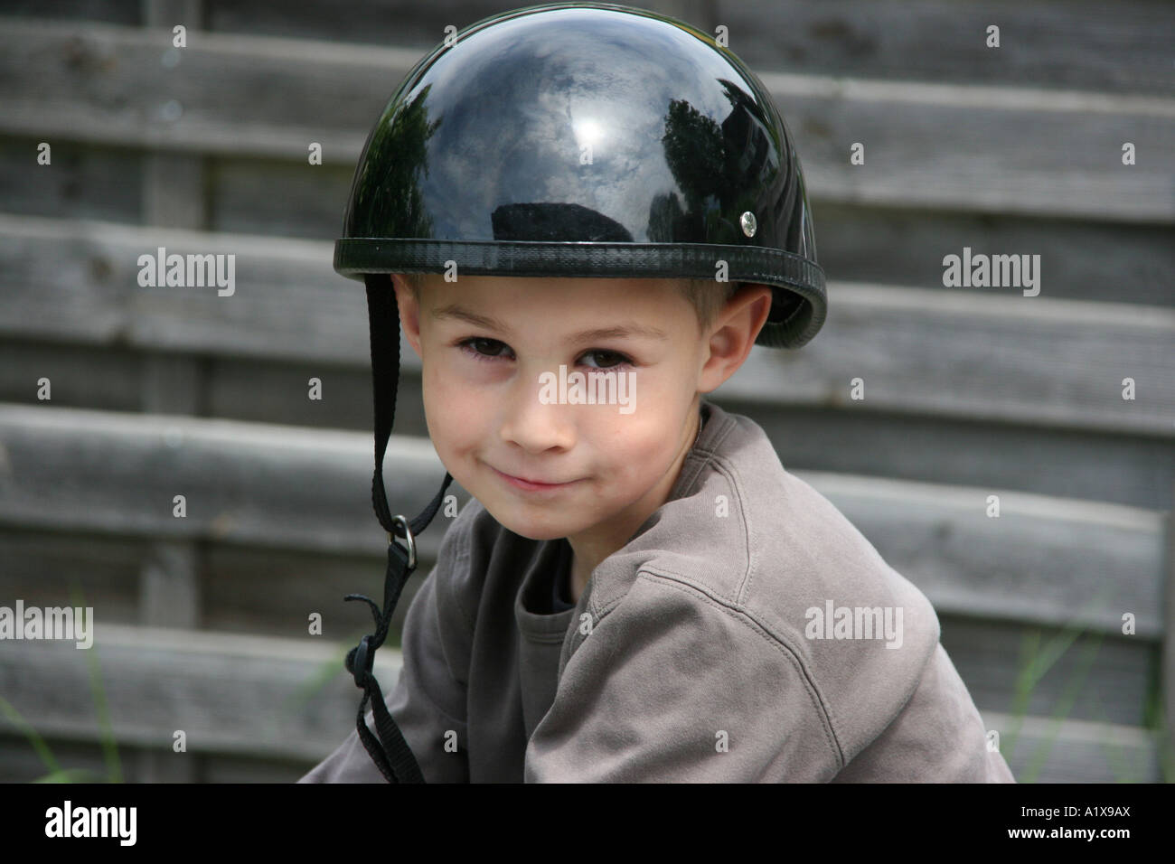 boy with a helmet Stock Photo - Alamy