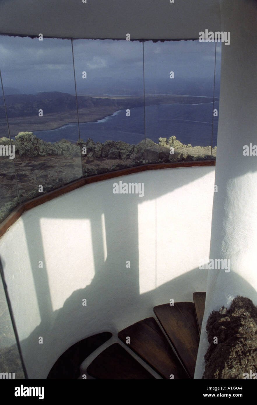 View from interior of Mirador del Rio Museum Lanzarote Stock Photo - Alamy
