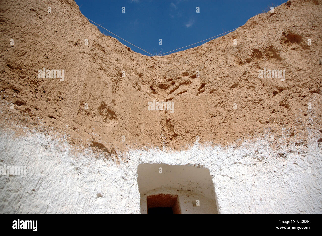 Inside the troglodytes cave house near Matmata town in Tunisia Stock ...
