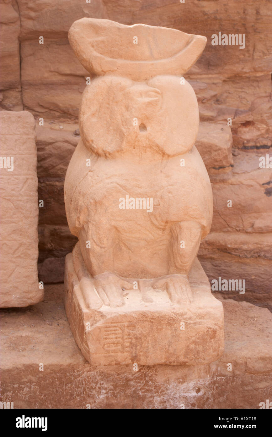 A baboon statue of the god Thoth at Hathor Temple at Sarabit al Khadim ...