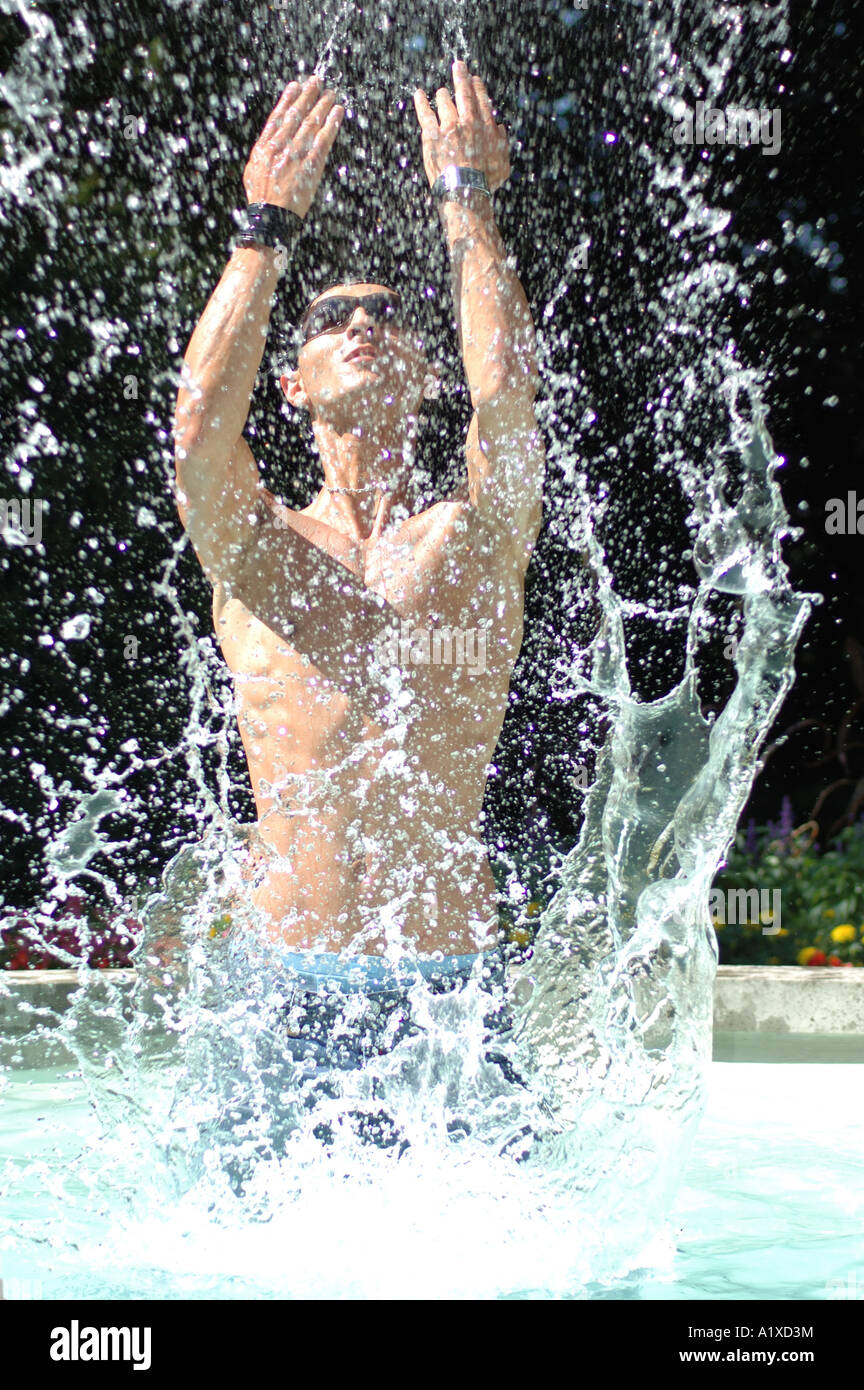 man in a well Stock Photo - Alamy