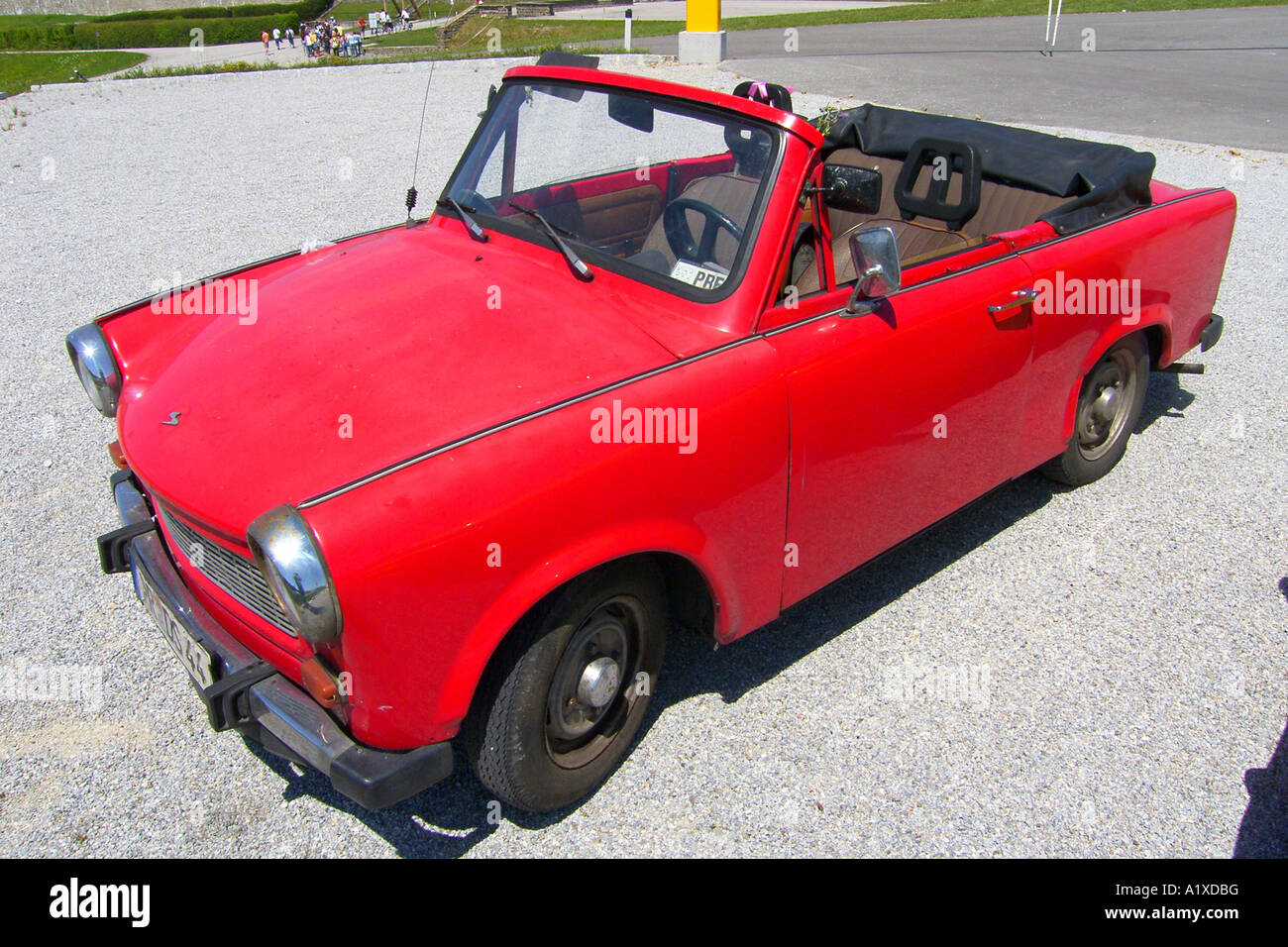 a red Trabant Stock Photo - Alamy
