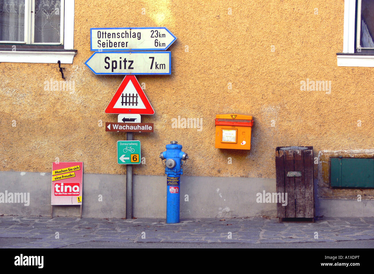 traffic signs on the wall Stock Photo - Alamy