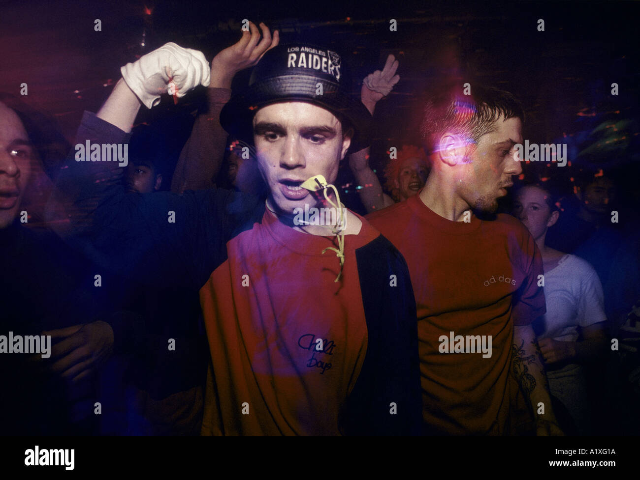 Ravers dancing in a nightclub, England UK Stock Photo - Alamy