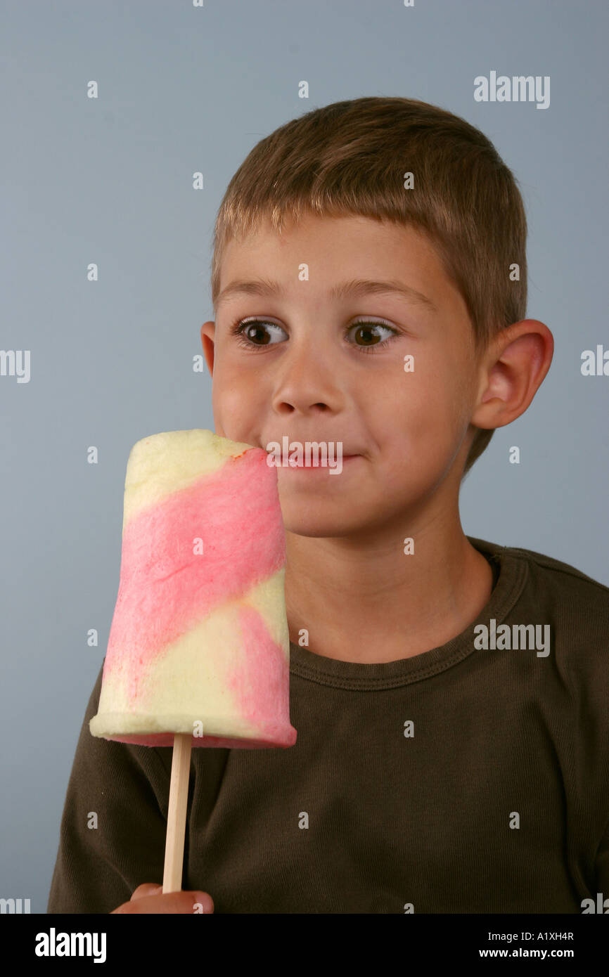 boy with a big ice Stock Photo - Alamy