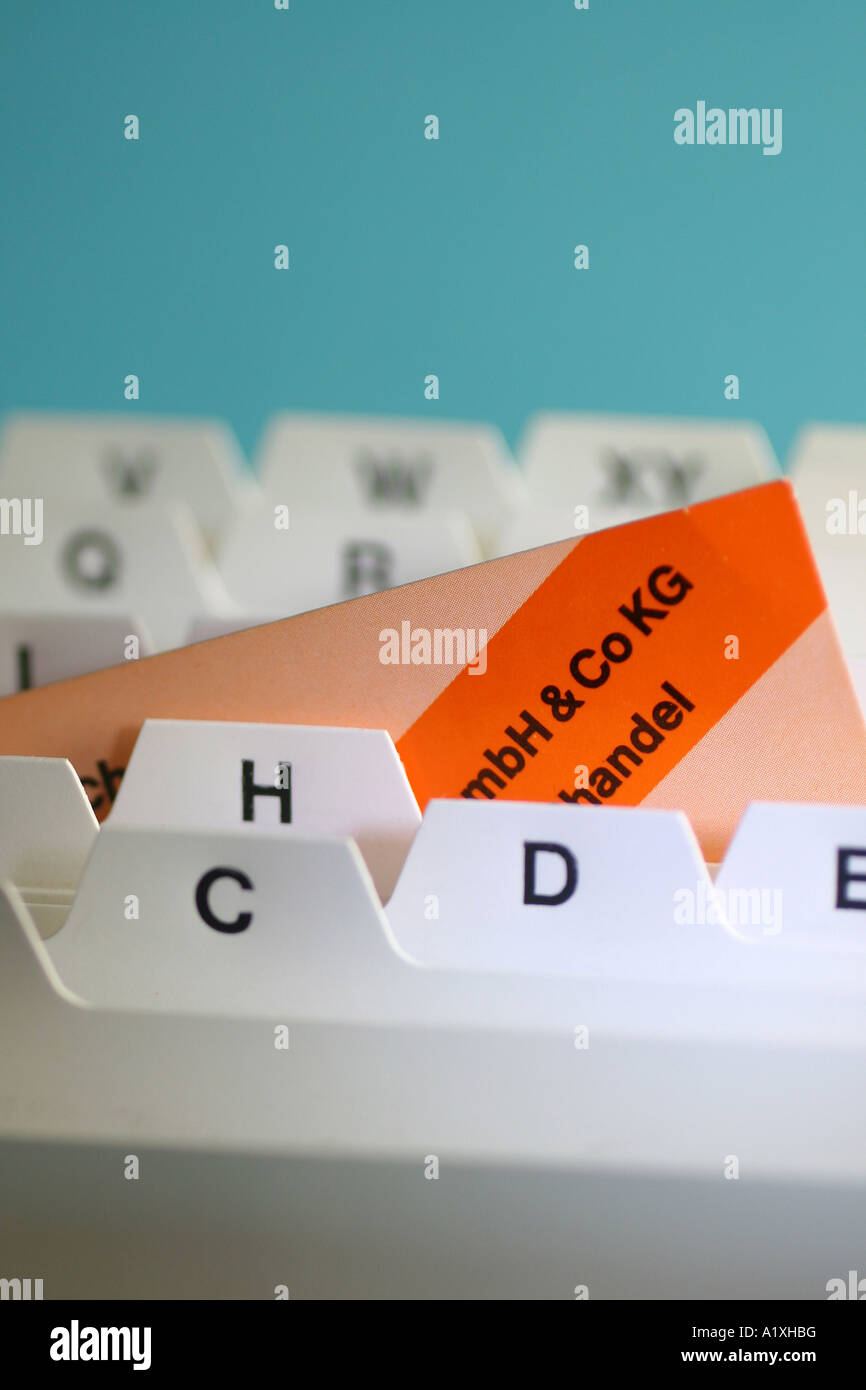 Card index boxes hi-res stock photography and images - Alamy