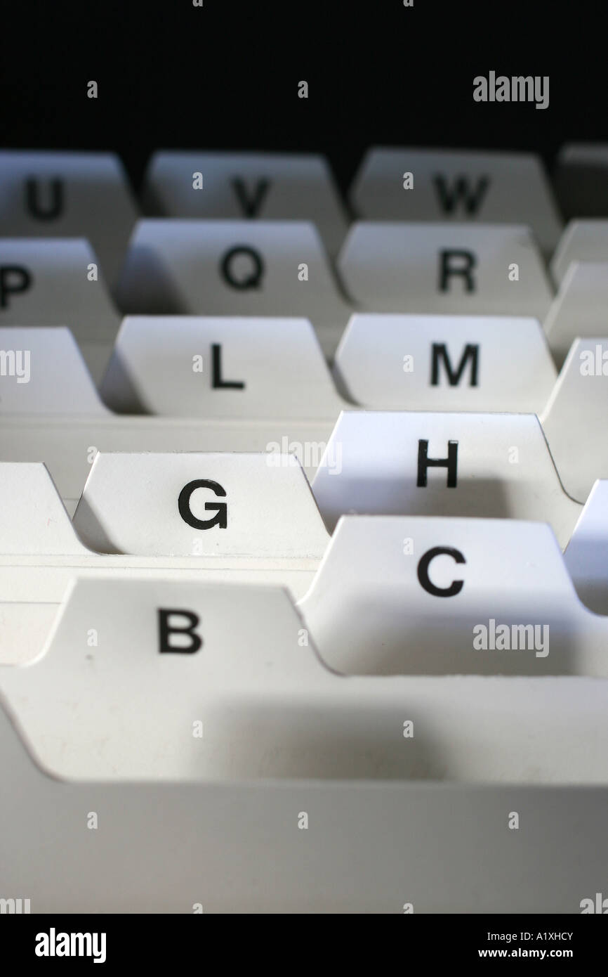 Alphabetical sorting hi-res stock photography and images - Alamy