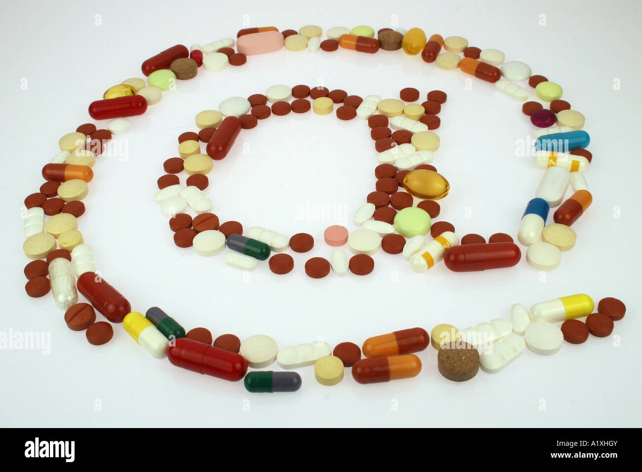 at sign of tablets Stock Photo - Alamy