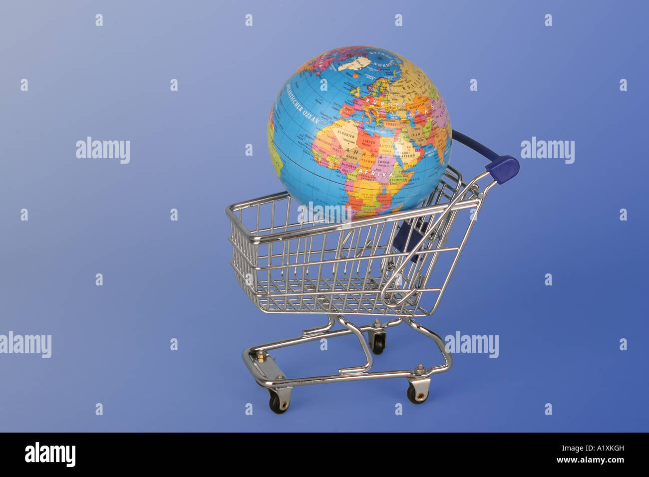 cart with a globe Stock Photo - Alamy