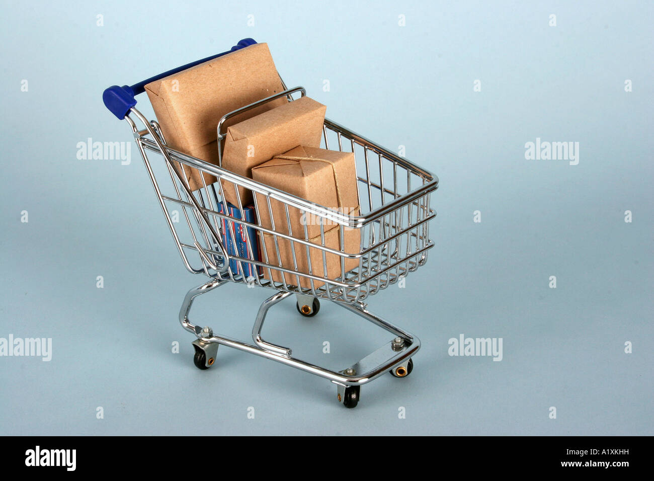 cart with parcels Stock Photo - Alamy