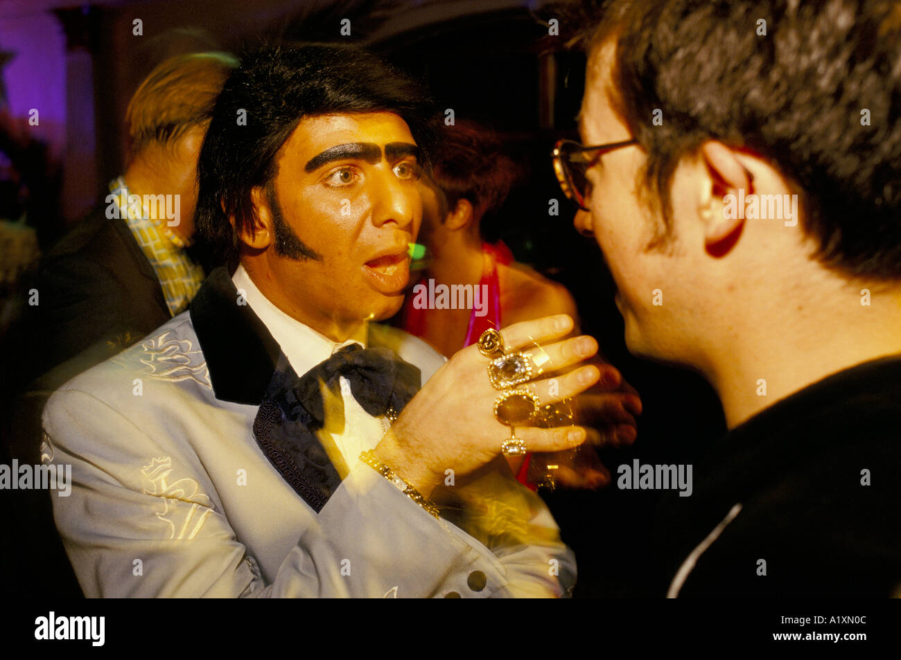 MEN PARTYING AT CHANNEL FIVE PARTY Stock Photo - Alamy