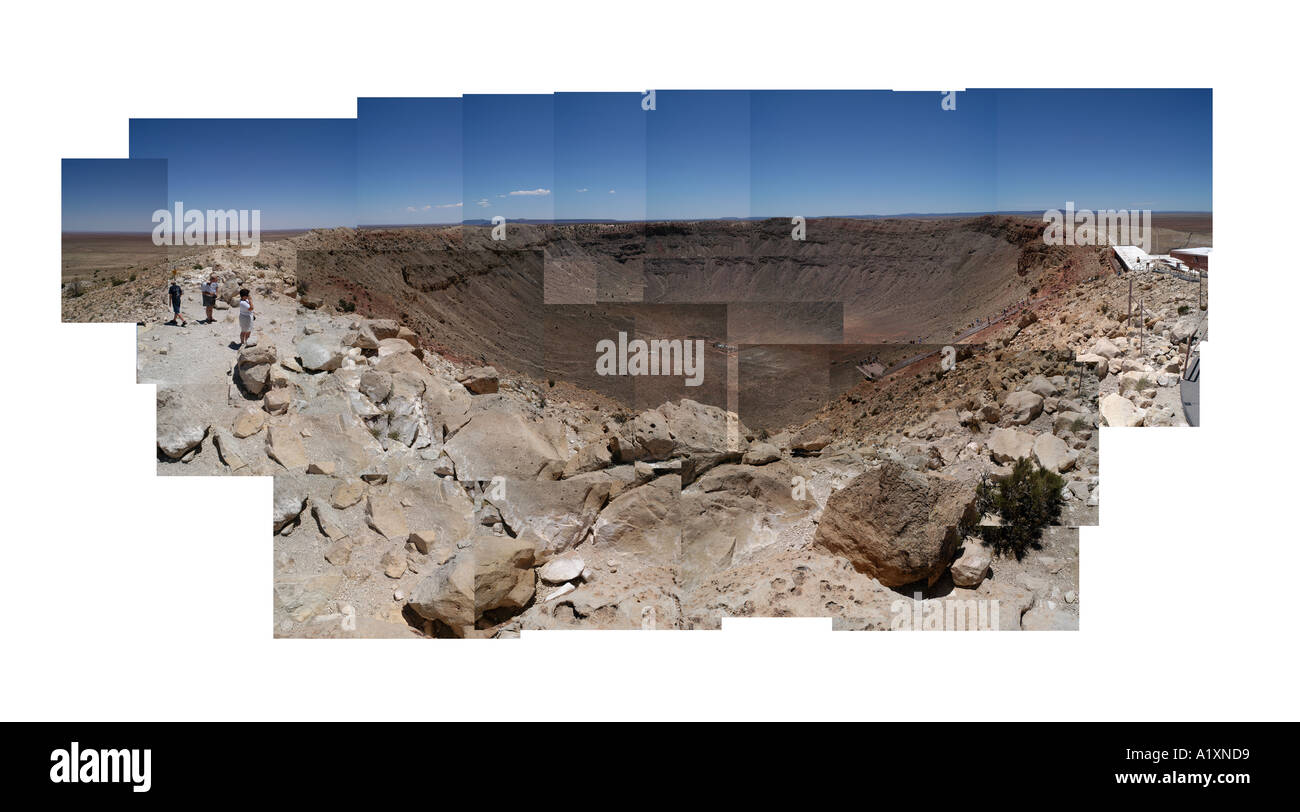 An entire meteor crater the impact site of a large meteorite is open as ...