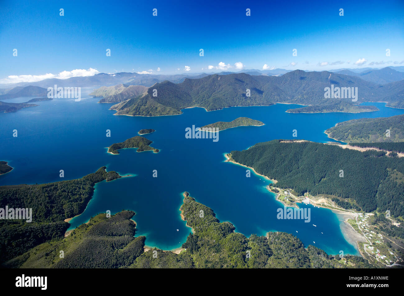 Elaine Bay R Tennyson Inlet Marlborough Sounds South Island New Zealand ...